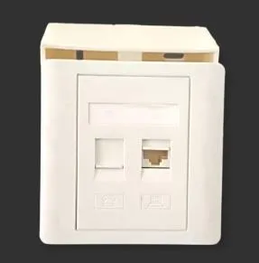 CAJA ROSETA PARA PARED CON DOS ENTRADAS, 1 PARA RJ45 Y 1 PARA RJ11 ...